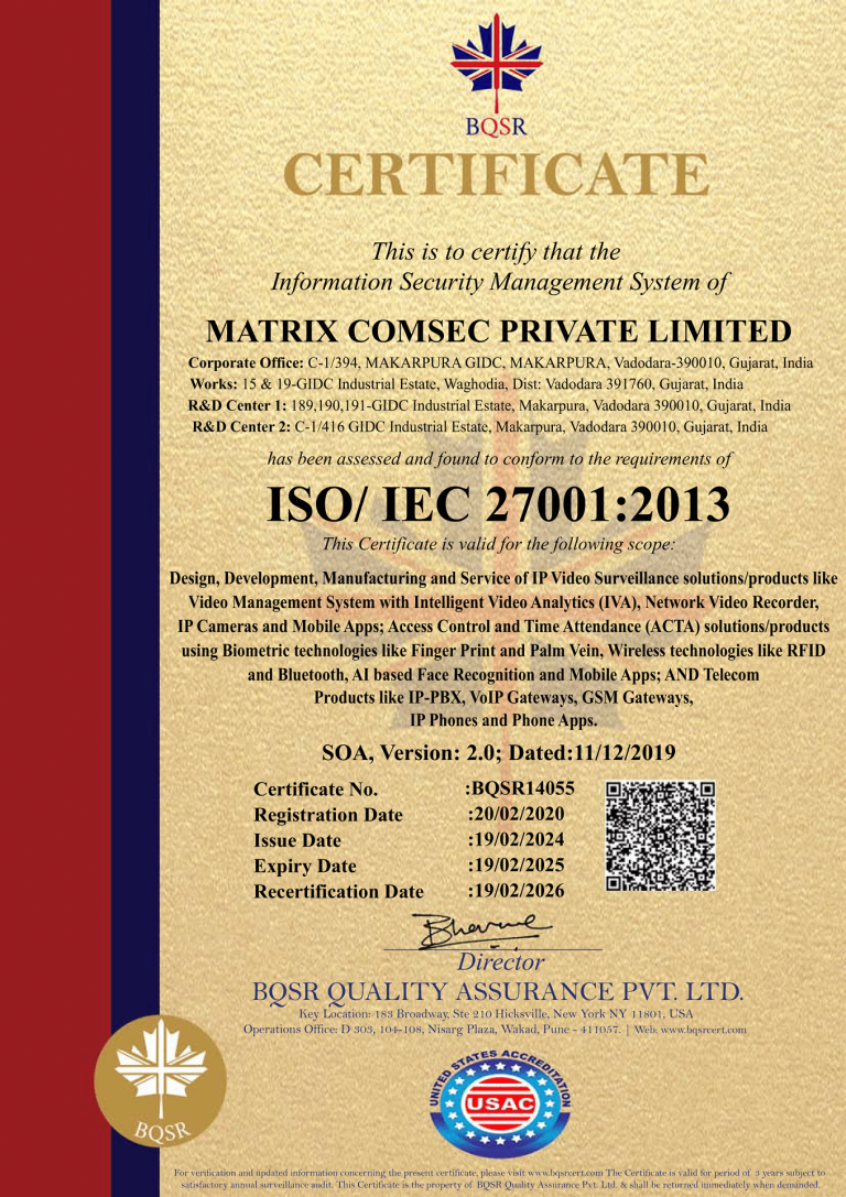 Certificates - Matrix Comsec