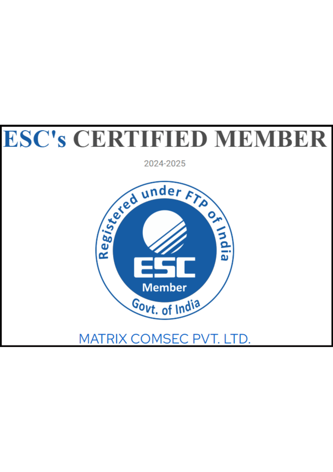 Certificates - Matrix Comsec
